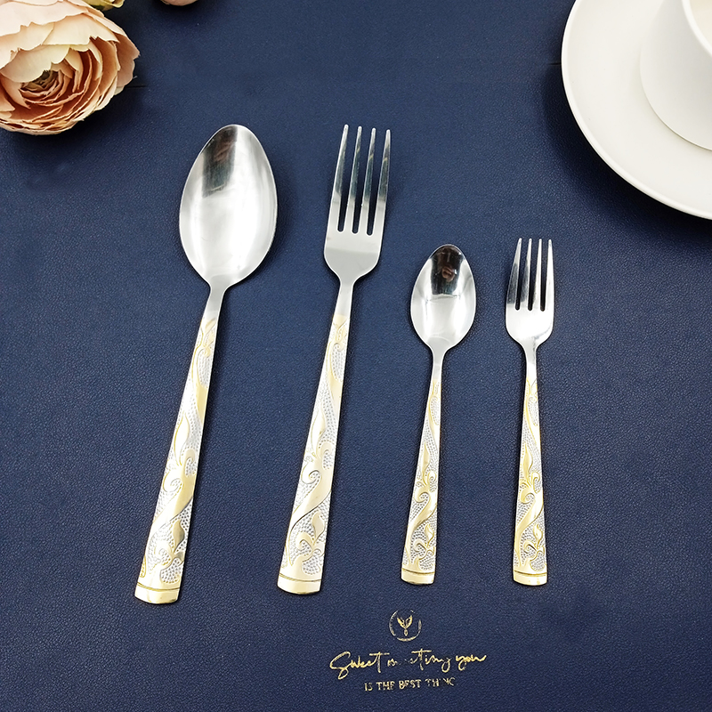 SS8123 Gold plating Spoon fork set - Plating Flatware - 新盛上下分客服电话 ...